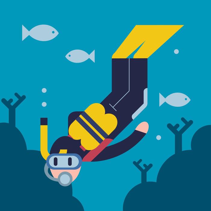 Diving Poster Vector Art, Icons, and Graphics for Free Download