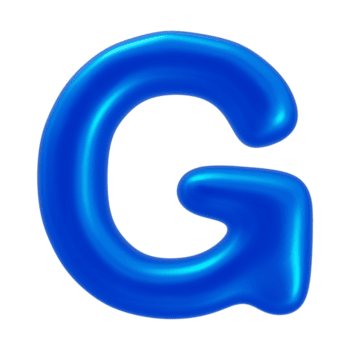 The Letter G In Blue