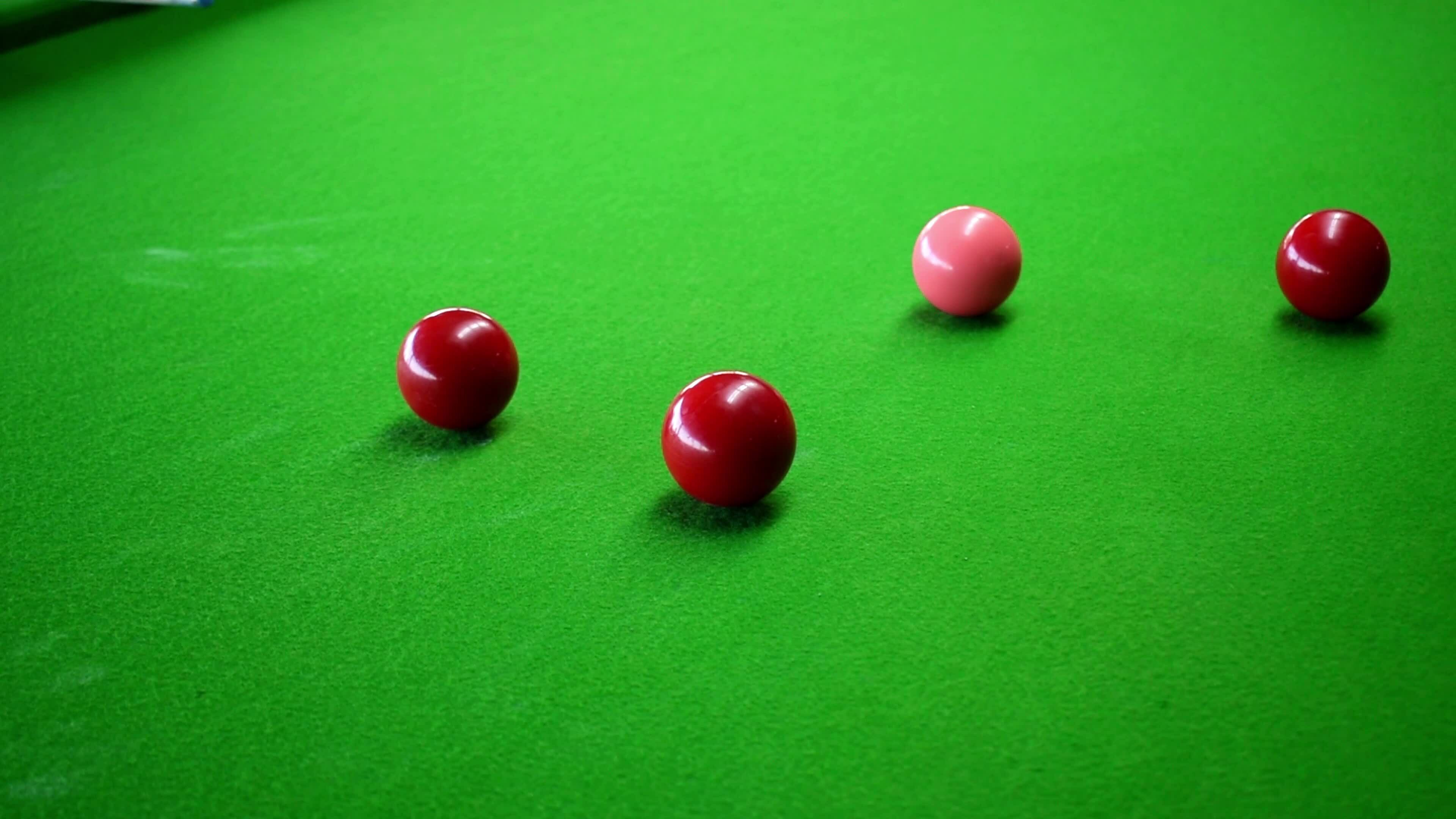 Footage of a snooker ball being hit and running into another ball. 35797446 Stock Video at Vecteezy
