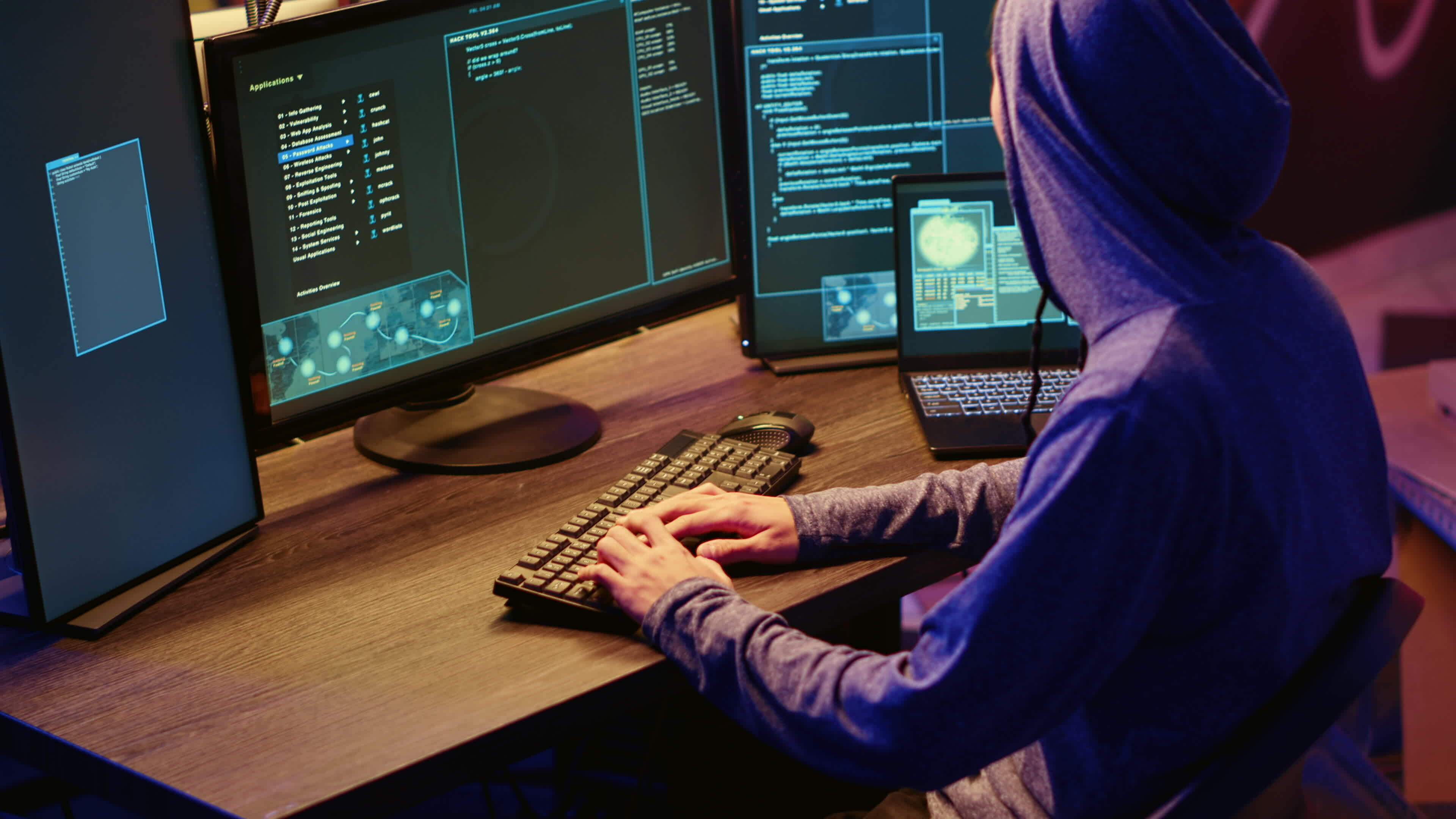 Hackers Brainstorming Methods Of Breaching Defenses And Exploiting Weaknesses In Computer