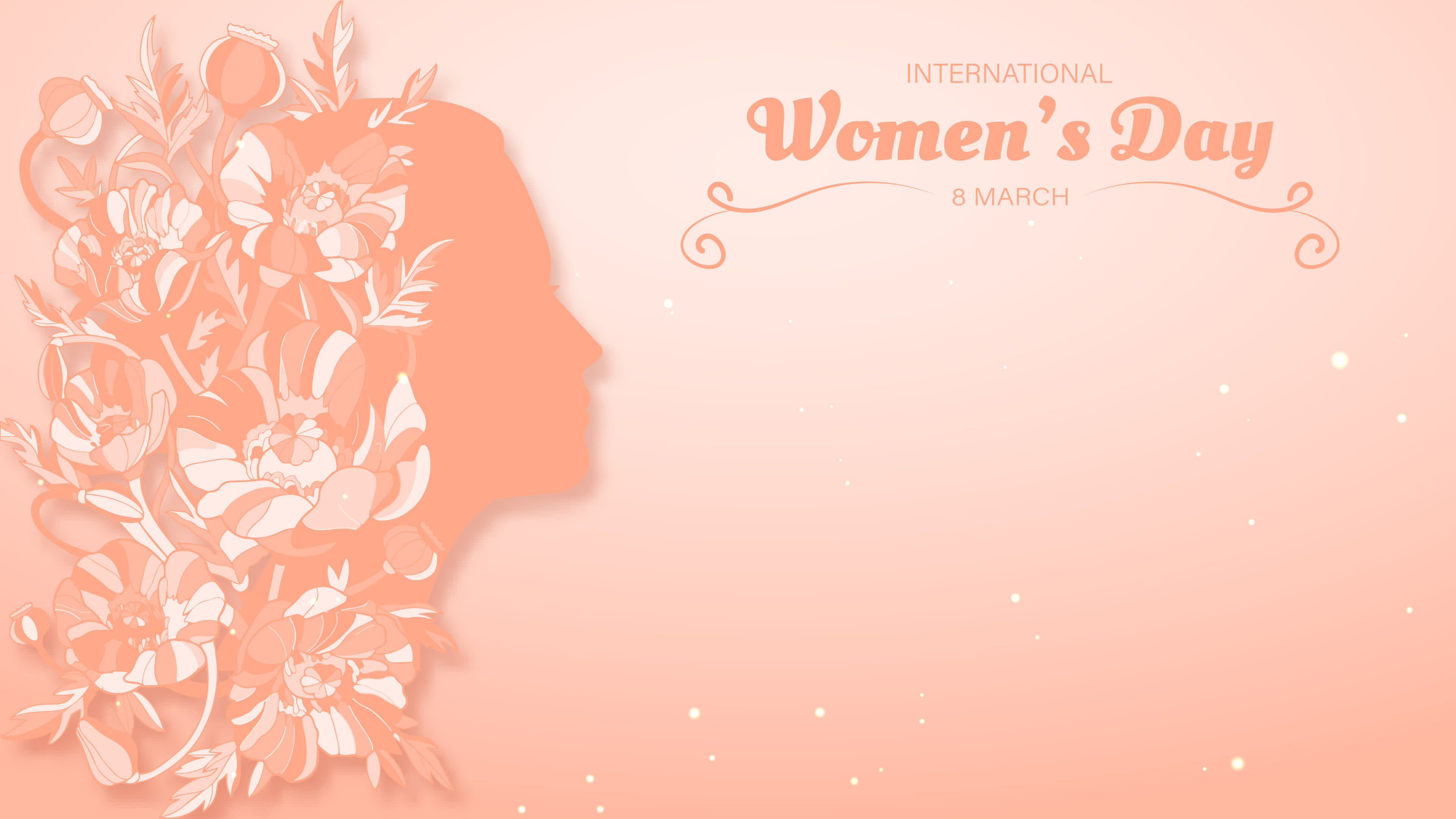 International Women's Day 8 march with peach fuzz colors 35890164 Stock ...