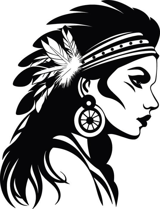 Native American Woman Vector Art, Icons, and Graphics for Free Download