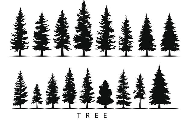 Tree Line Silhouette Vector Art, Icons, and Graphics for Free Download