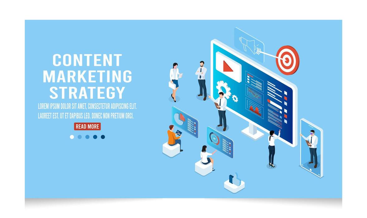 Content Marketing Strategy Vector Art, Icons, and Graphics for Free ...