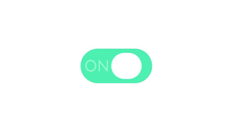 Buttons to turn on and off functions. Modern website UI design with ...