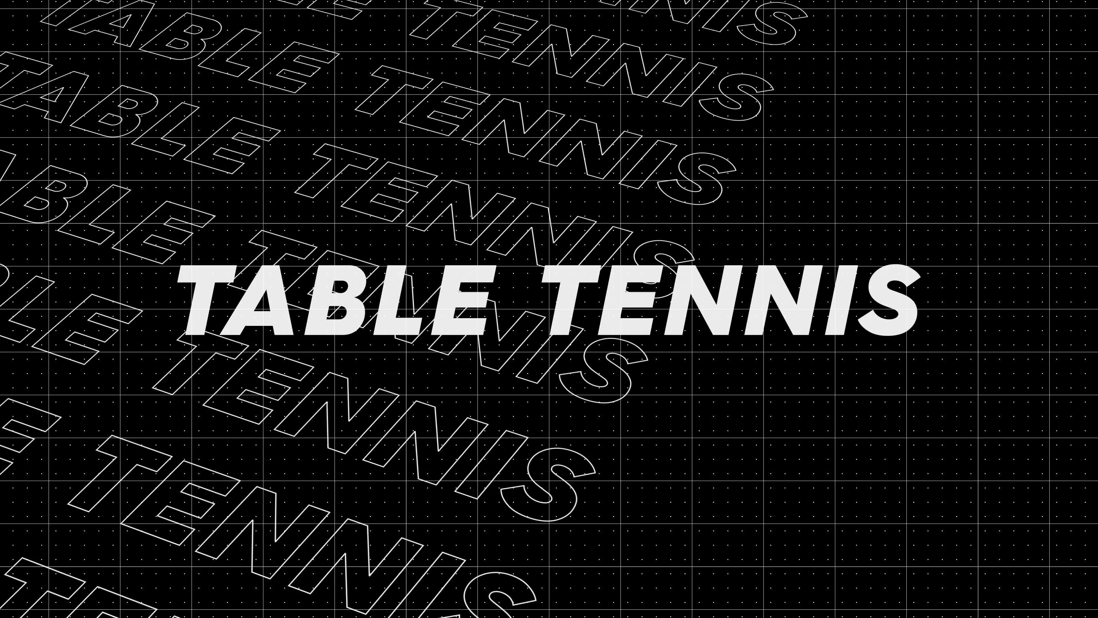 Table Tennis black and white promo title page dynamic animation loop ... Table Tennis black and white promo title page dynamic animation loop ...