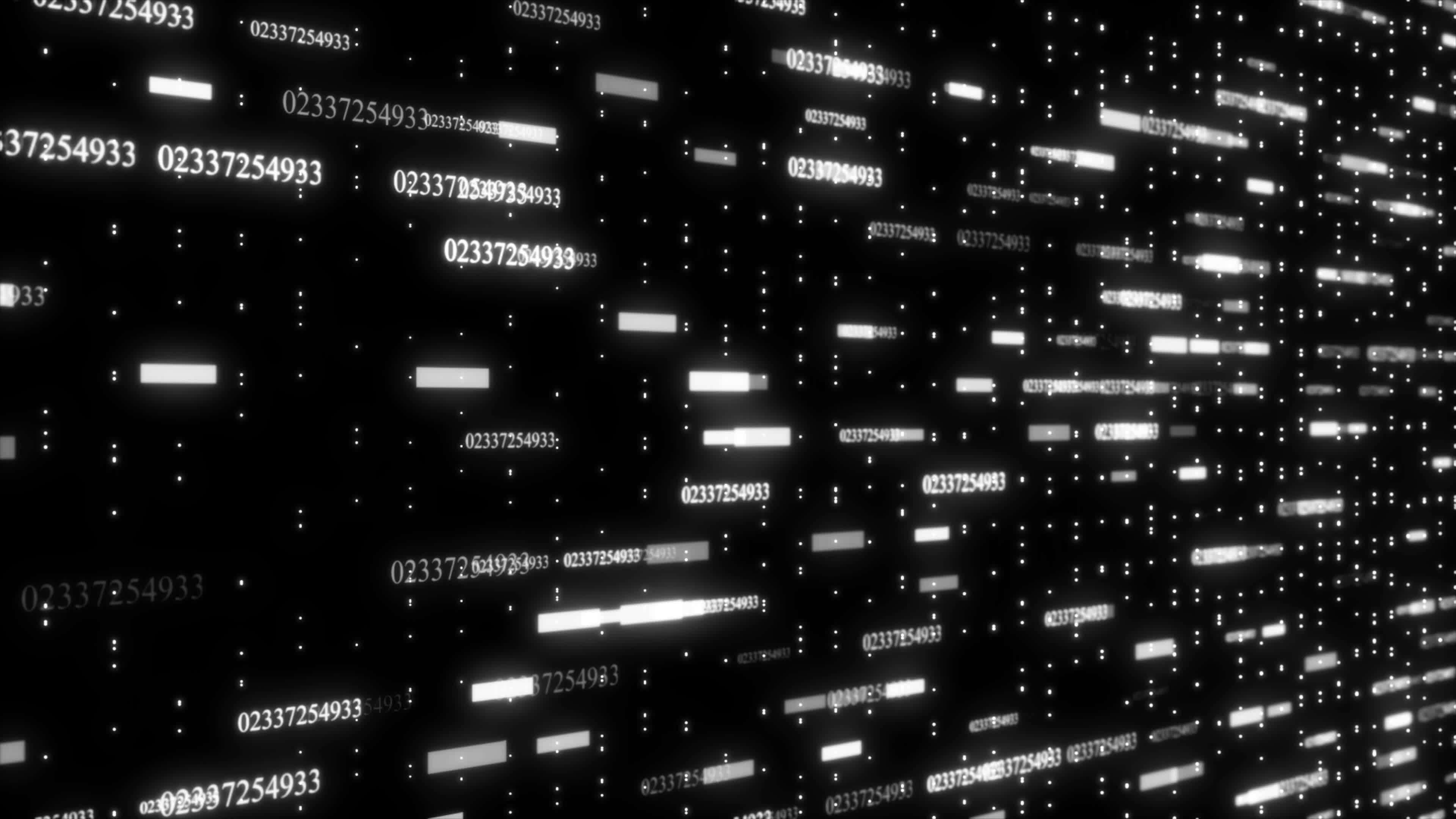 Motion Graphic Of Digital Technologic Background3d Big Data Digital Binary Code Particles With