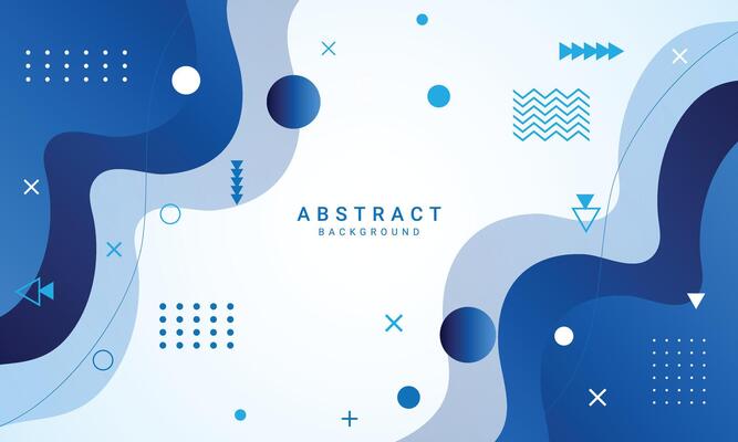 Abstract Blue Geometric Shapes Background Vector Art Icons And
