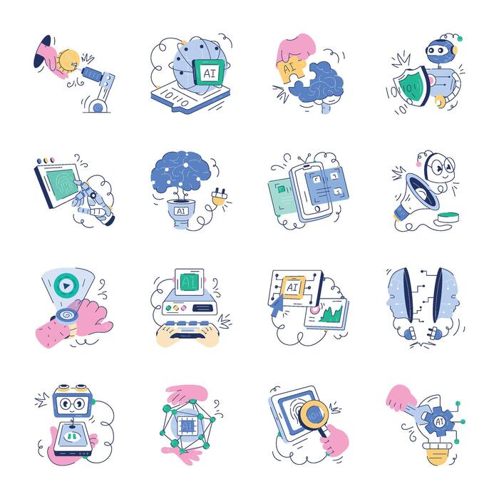 Technology Doodle Vector Art, Icons, and Graphics for Free Download