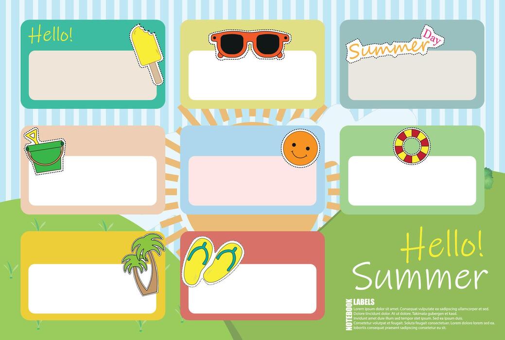 Notebook Label Vector Art, Icons, and Graphics for Free Download