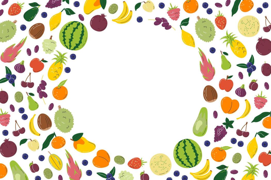 Fruit Circle Vector Art, Icons, and Graphics for Free Download