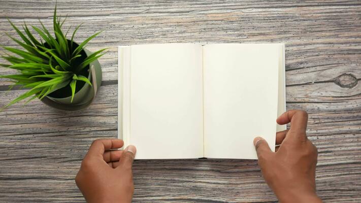 Flipping Pages Book Template Stock Video Footage for Free Download