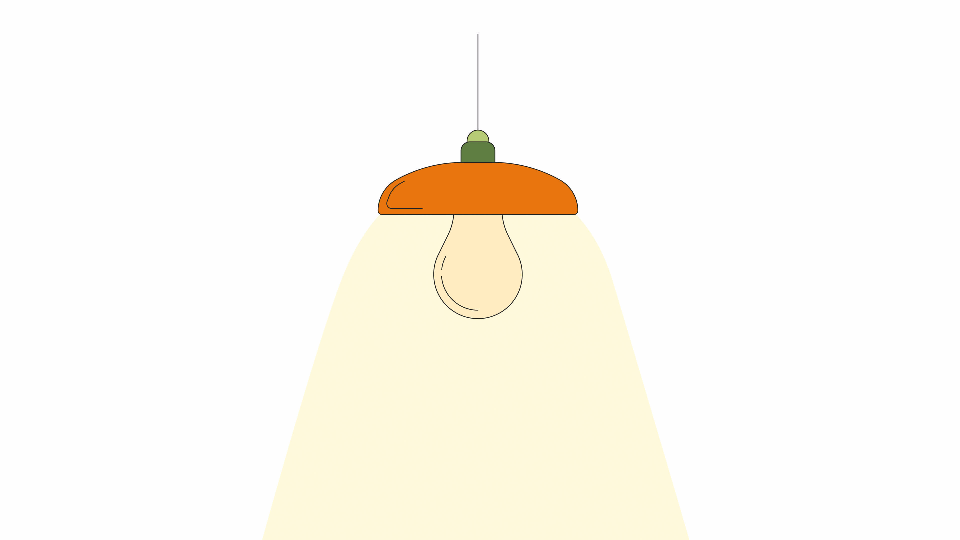 montera ljus Glödlampa i lampa hängande linje 2d objekt animation. energi effektiv ljus fixtur ...