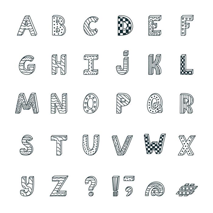 Doodle Font Vector Art, Icons, and Graphics for Free Download