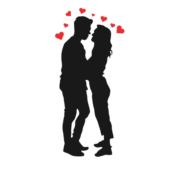 Valentines Day Silhouette Vector Art, Icons, and Graphics for Free Download