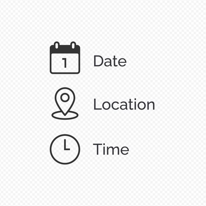 Date Time Location Icon Vector Art, Icons, and Graphics for Free Download