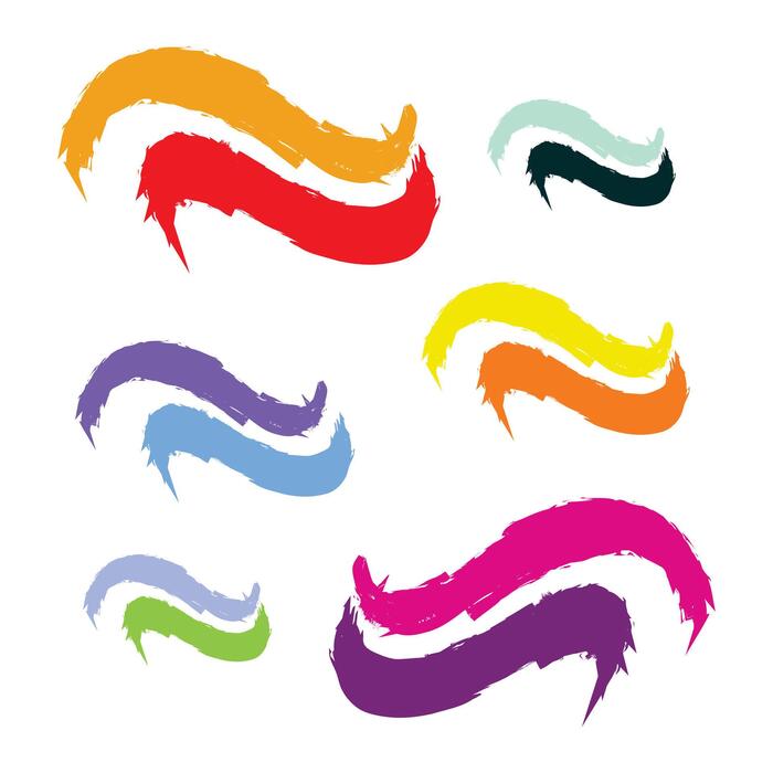 Colorful Brush Strokes Vector Art, Icons, and Graphics for Free Download