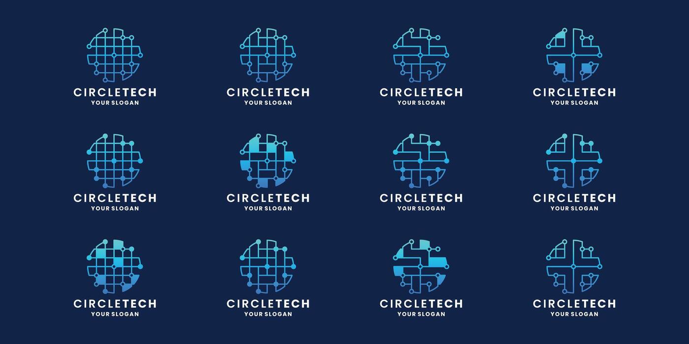 Tech Circle Logo Vector Art, Icons, and Graphics for Free Download