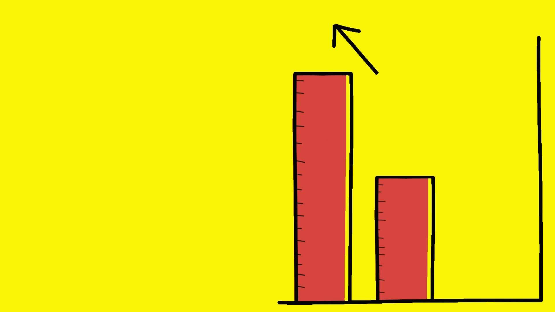 Infographic growth 2D object animation. Increase sales in business flat ... Infographic growth 2D object animation. Increase sales in business flat ...
