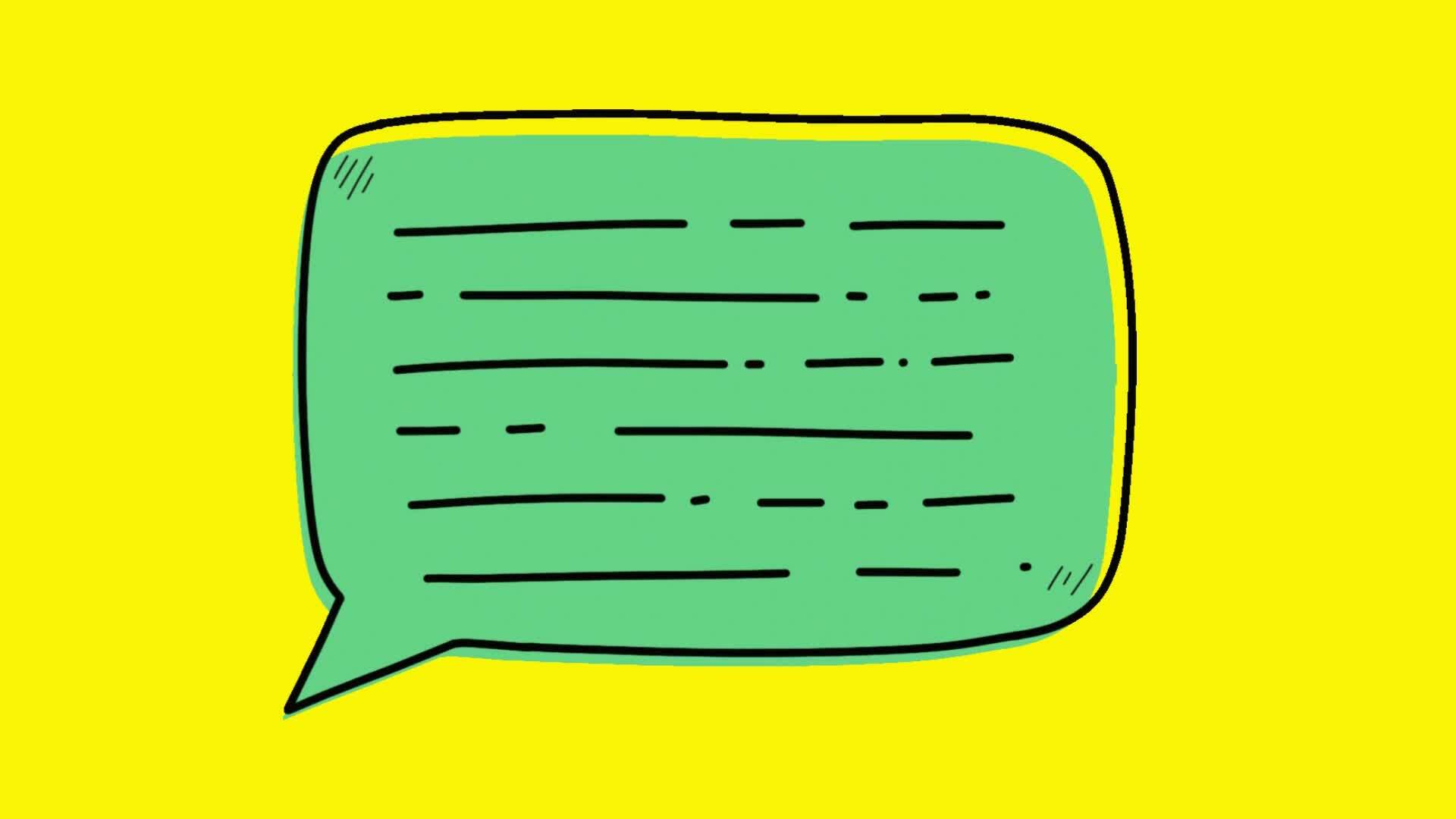 Speech Bubble For Text Pop Up Chat Box Message Box Cartoon Animated