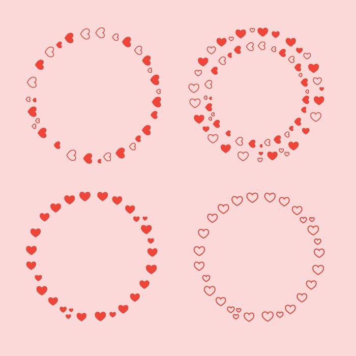 Heart Circle Border Vector Art, Icons, and Graphics for Free Download