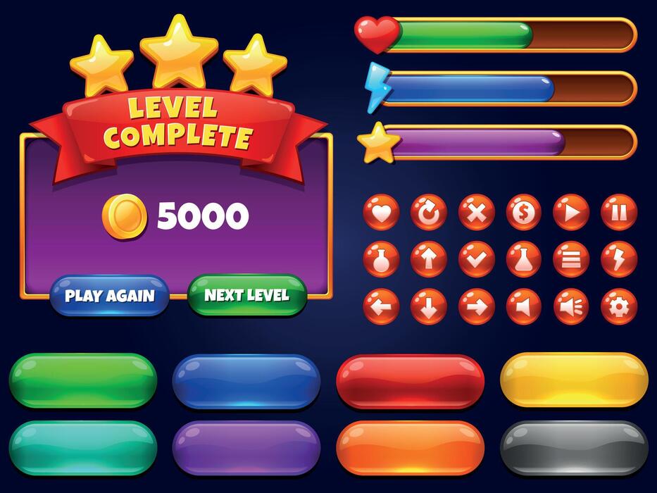 Game Level Ui Vector Art Icons And Graphics For Free Download