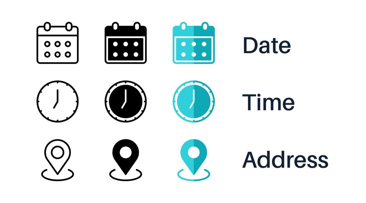Date And Time Vector Art, Icons, and Graphics for Free Download
