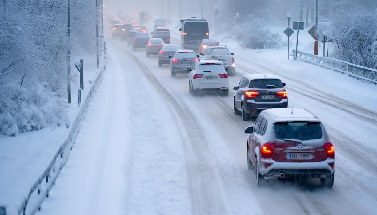 Driving In Snow Stock Photos, Images and Backgrounds for Free Download