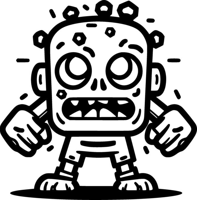 Zombie Outline Vector Art, Icons, and Graphics for Free Download