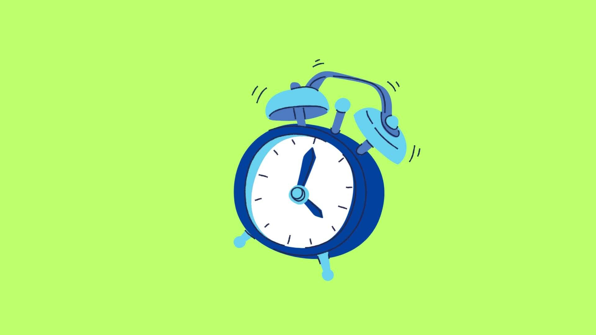 Alarm Clock 2d Animated Video 36248367 Stock Video At Vecteezy