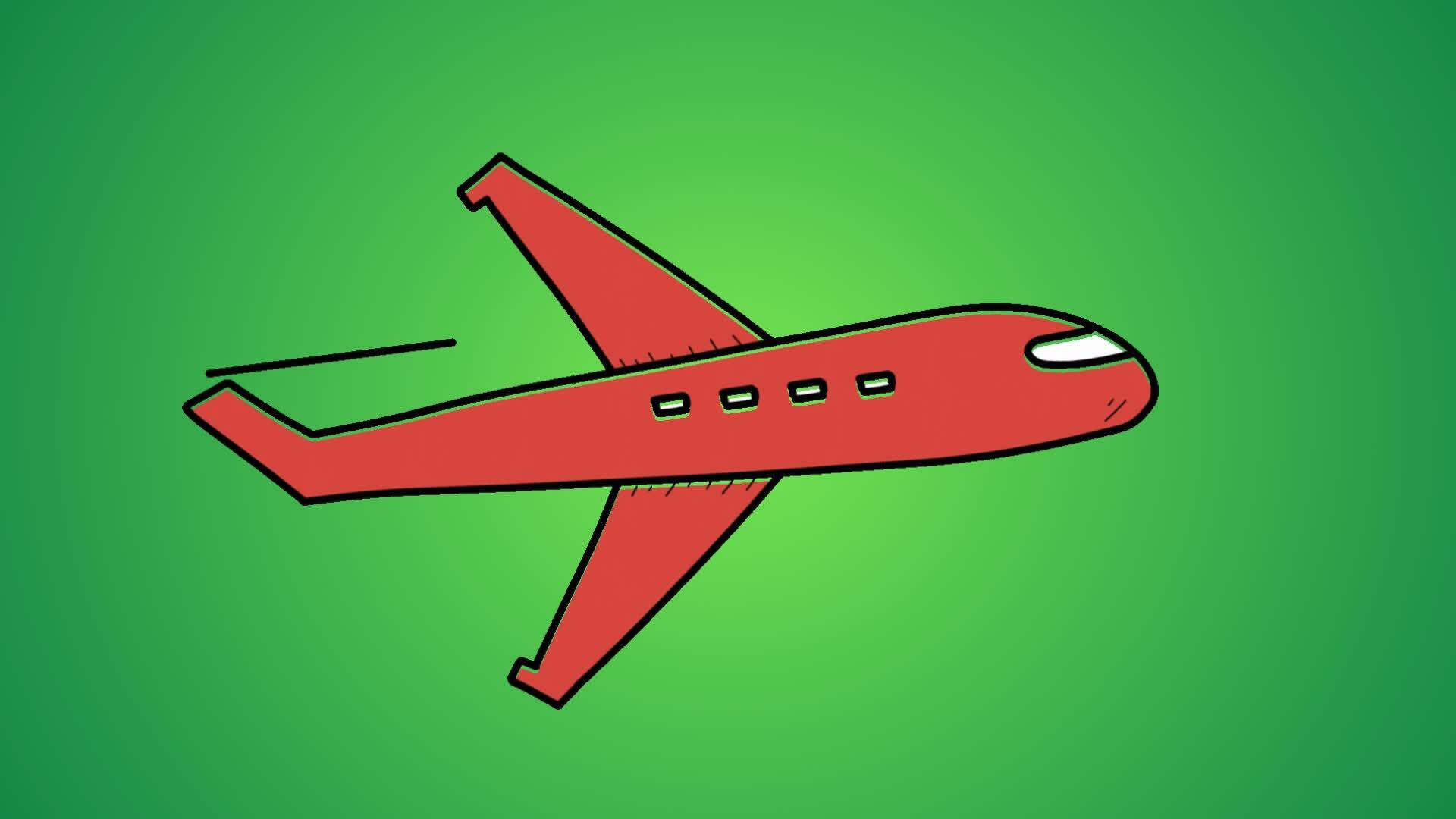 Aeroplane 2d animated cartoon video 36248509 Stock Video at Vecteezy