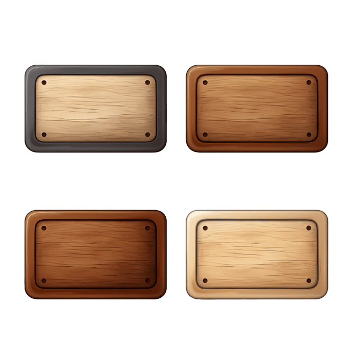 Wood Button PNGs for Free Download