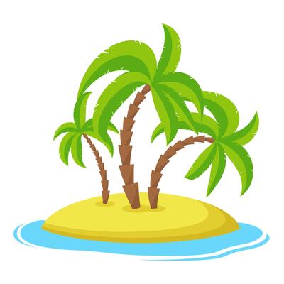 Palm Tree Island Vector Art, Icons, and Graphics for Free Download