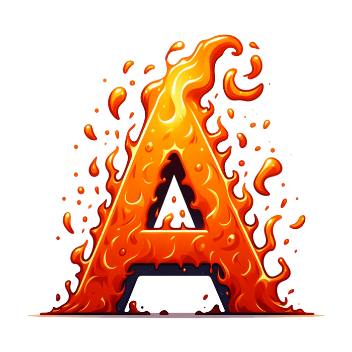 Fire Alphabet Letters PNGs for Free Download