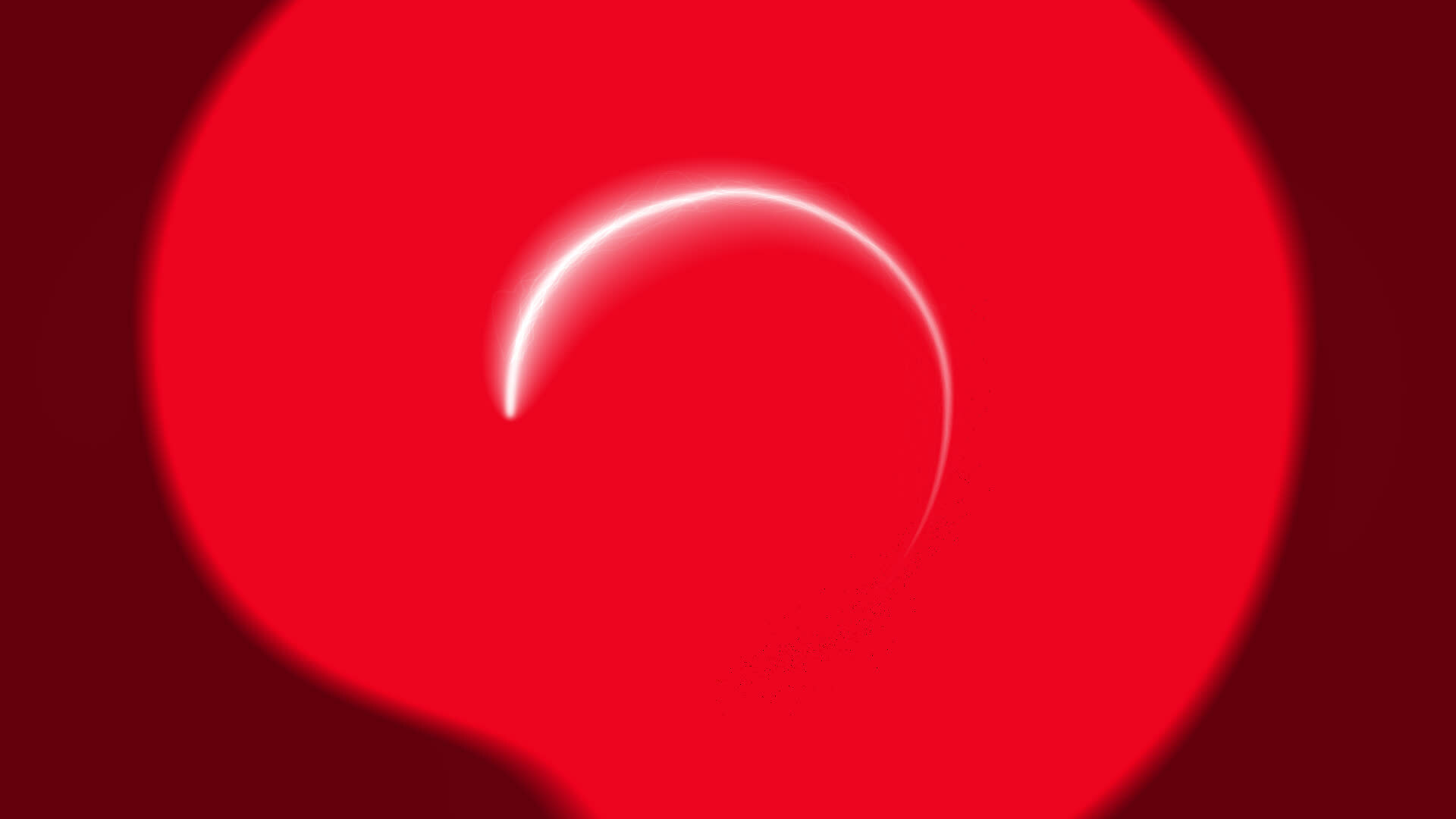 Red glowing particles element rotating in circular motion on black ... Red glowing particles element rotating in circular motion on black ...