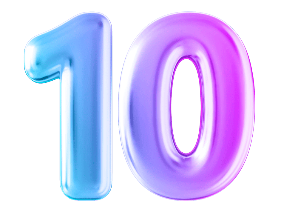 Numero 10 PNG para descargar gratis