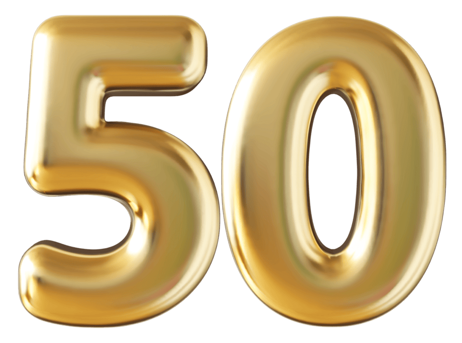 Number 50 PNGs for Free Download