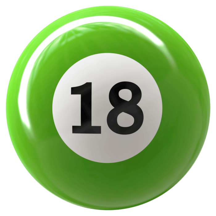 Number 18 PNGs for Free Download
