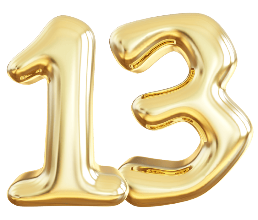 Number 13 PNGs for Free Download