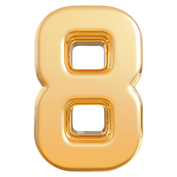 Number 8 PNGs for Free Download