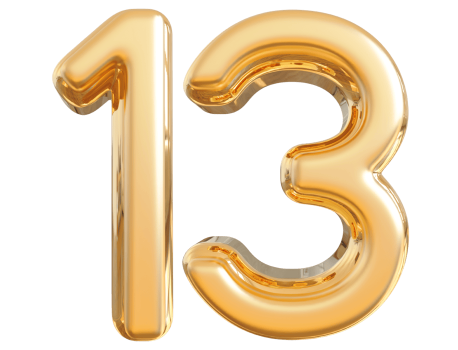 Number 13 PNGs for Free Download
