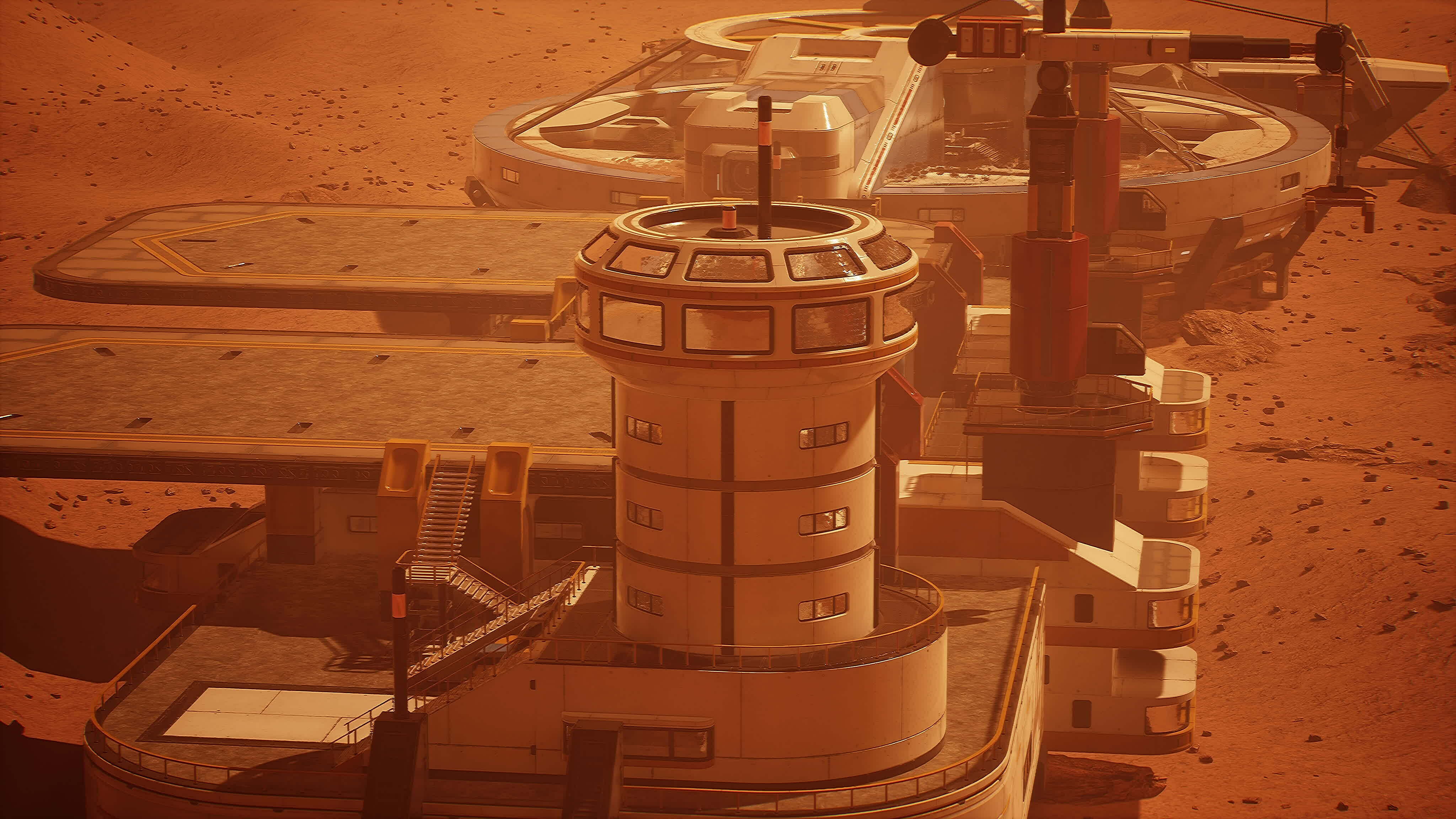 Base and spaceship on Planet Mars 36341498 Stock Video at Vecteezy