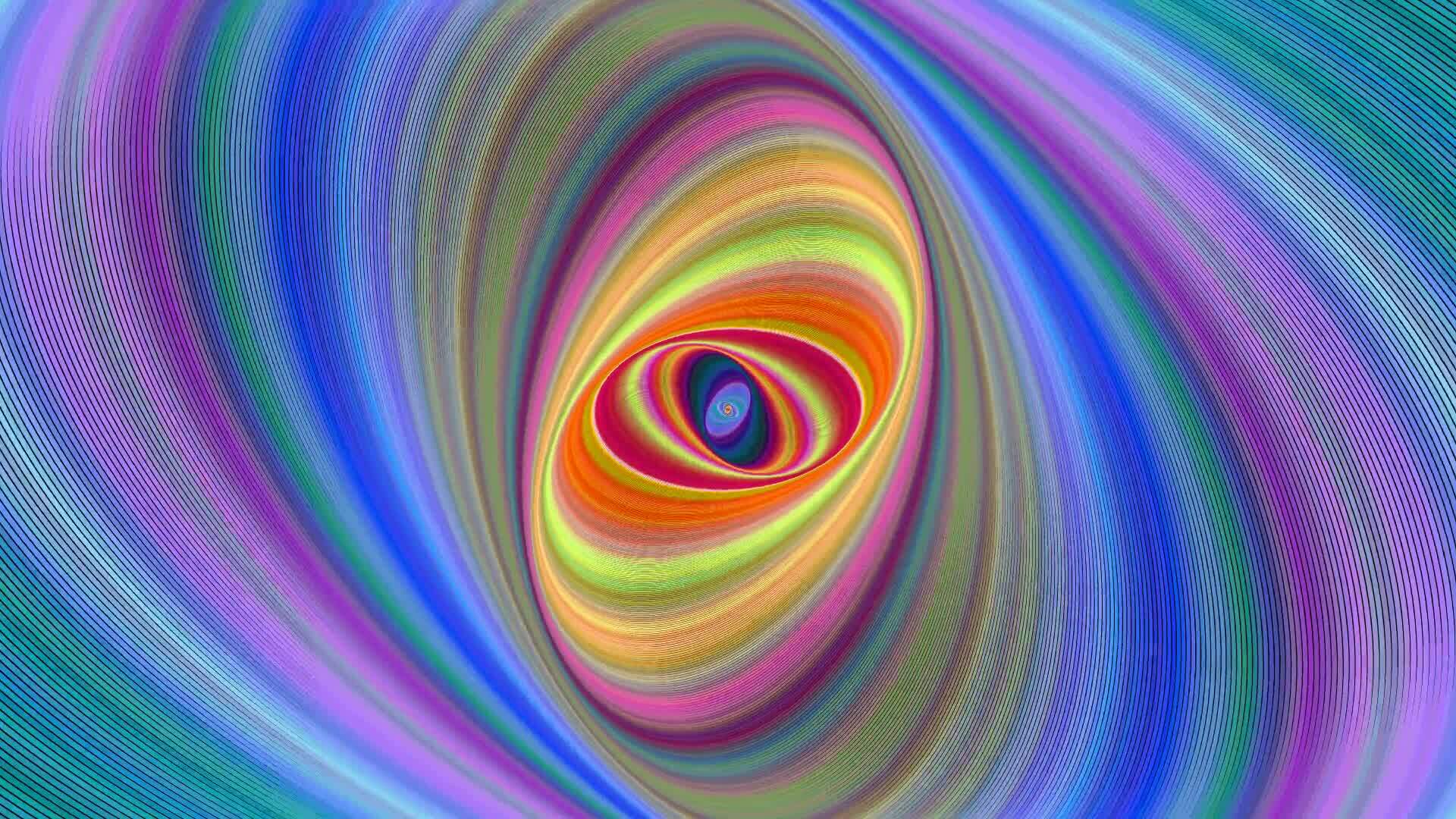 Colorful Abstract Ellipse Spiral Background Seamless Loop Motion