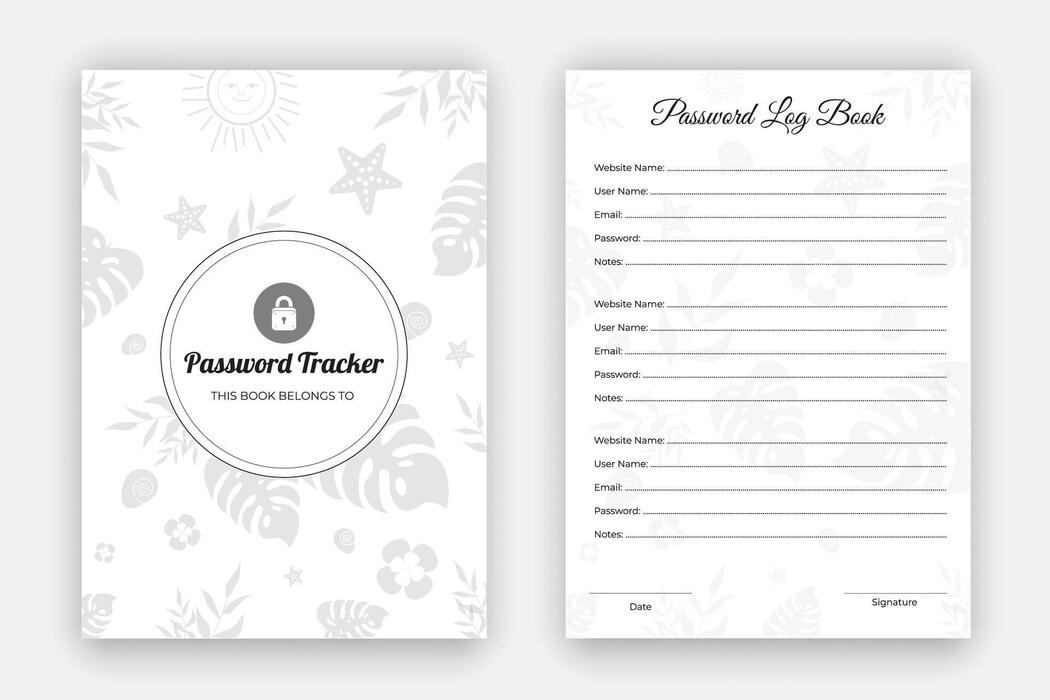 Password Logbook Vector Art, Icons, and Graphics for Free Download