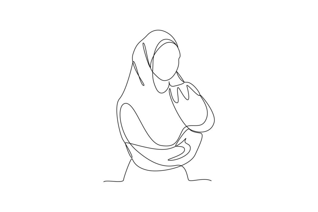 Continuous Line Drawing Baby Vector Art, Icons, and Graphics for Free ...