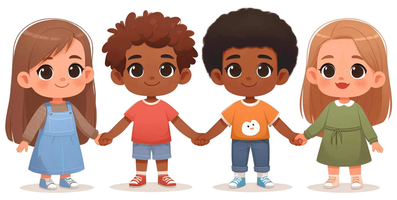 Kids Holding Hands PNGs for Free Download