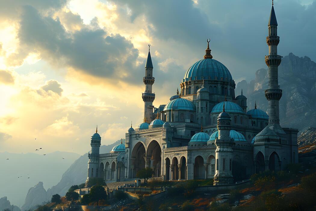 Mosque Landscape Stock Photos, Images and Backgrounds for Free Download