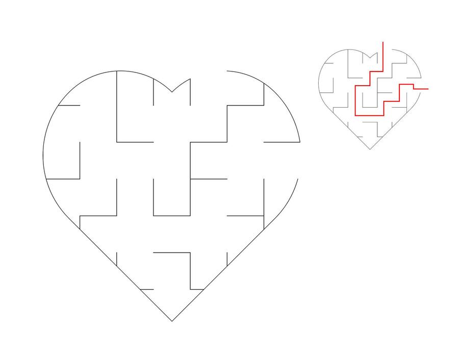 Heart Maze Vector Art, Icons, and Graphics for Free Download