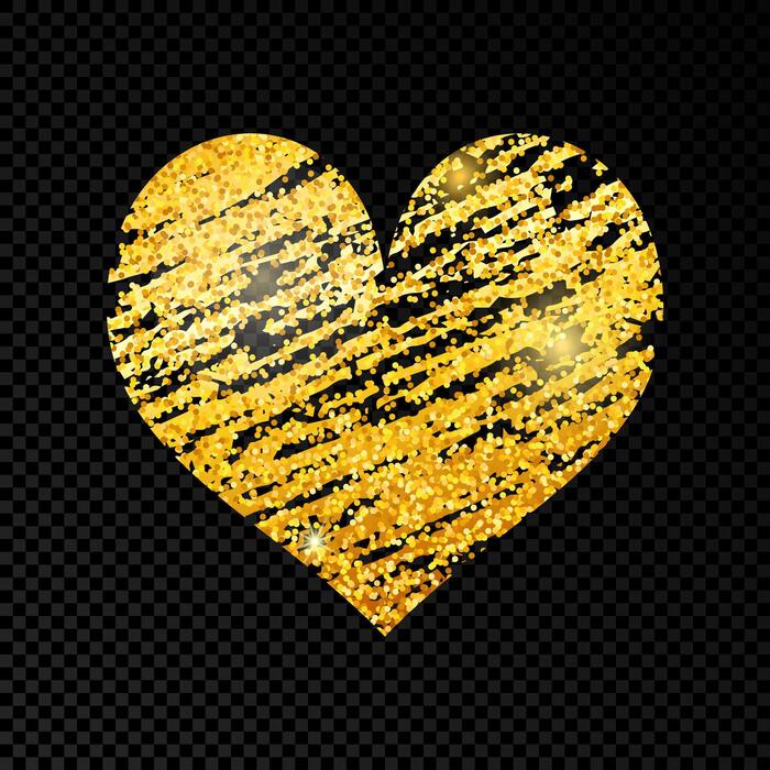 Gold Glitter Heart Vector Art, Icons, and Graphics for Free Download