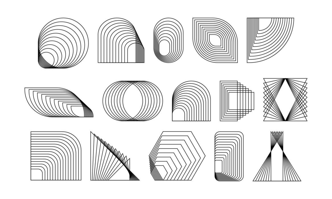 Geometric Shapes Lines Vector Art, Icons, and Graphics for Free Download